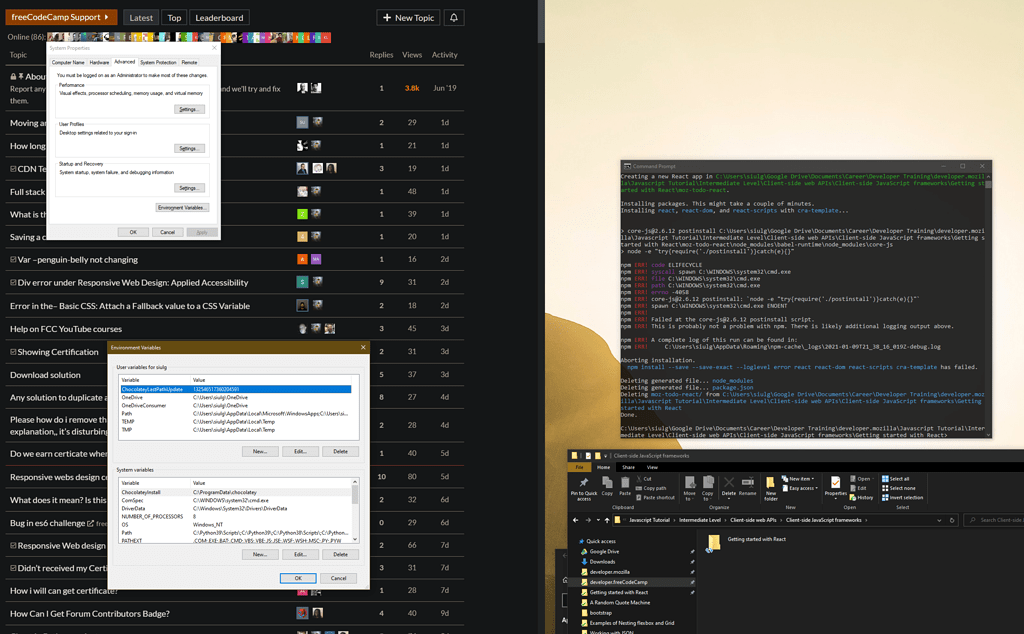 Npm ERR Code ELIFECYCLE After Trying To Create A Project JavaScript The FreeCodeCamp Forum