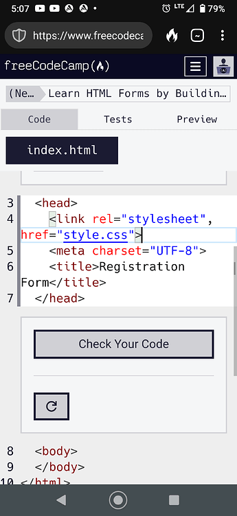 Learn HTML Forms by Building a Registration Form - Step 5 - HTML-CSS ...