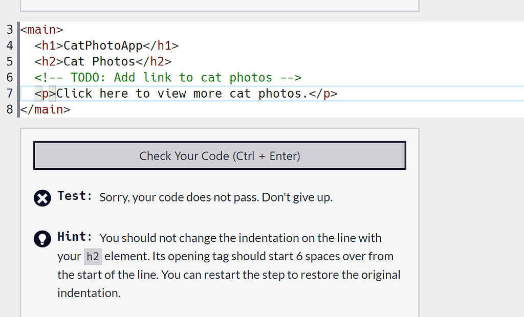 Learn HTML By Building A Cat Photo App Step 6 HTML CSS The