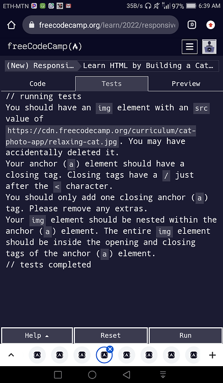 Learn HTML by Building a Cat Photo App - Step 15 - HTML-CSS - The freeCodeCamp Forum