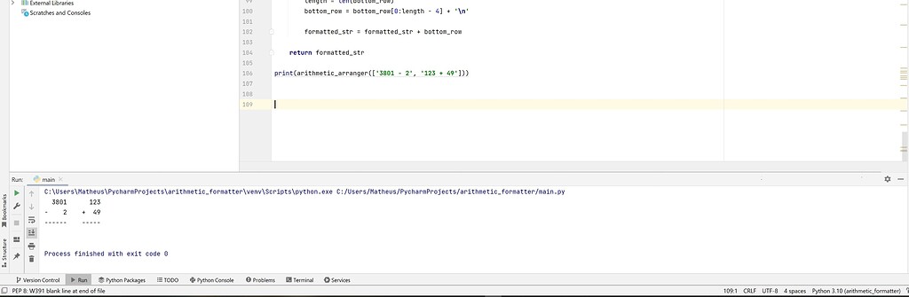 Fail message when running py.main on replit - Python - The freeCodeCamp Forum