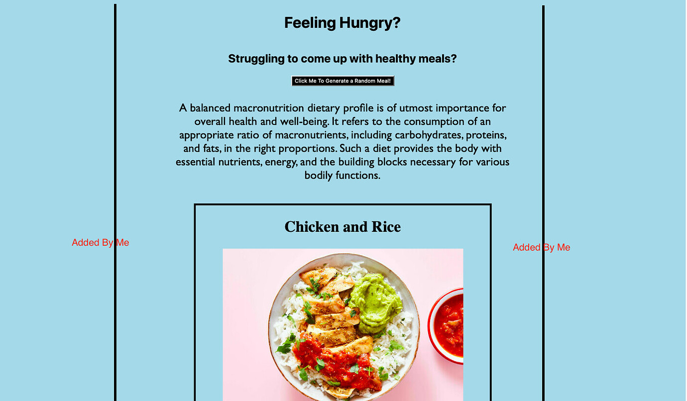 Style help with Random Food Generator - HTML-CSS - The freeCodeCamp Forum