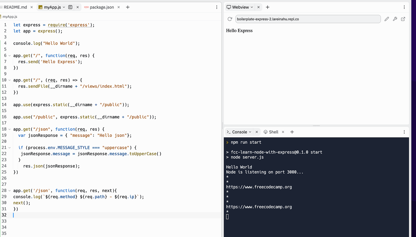 Basic Node And Express Implement A Root Level Request Logger 