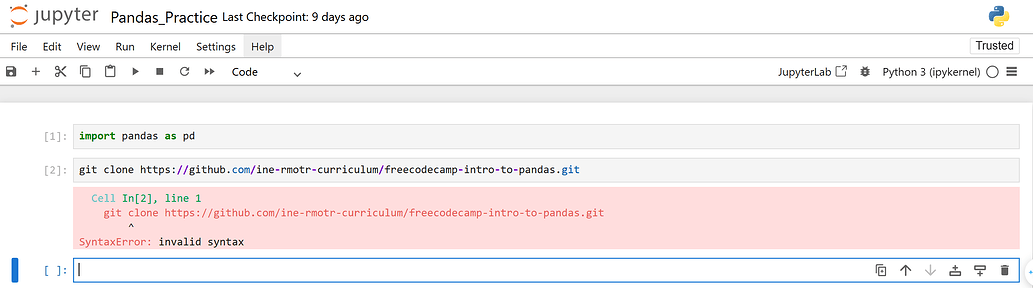 Inquiry: How to clone data from Github to Notebook Jupyter - Python - The freeCodeCamp Forum