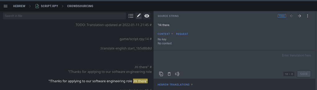 Crowdin partial strings in LearnToCodeRPG - Contributors - The freeCodeCamp Forum