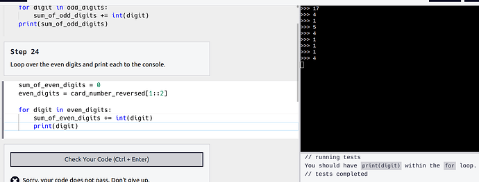 Learn How To Work With Numbers And Strings By Implementing The Luhn Algorithm Step 24 Python 