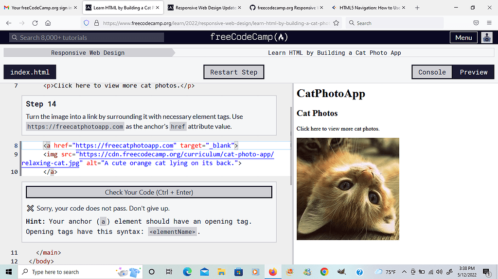 Stuck In Step 14 Of The New Responsive Web Design HTML CSS The 