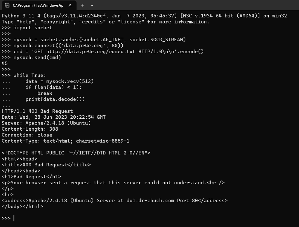Networking: Write a Web Browser - Python - The freeCodeCamp Forum Networking: Write a Web Browser - Python - The freeCodeCamp Forum
