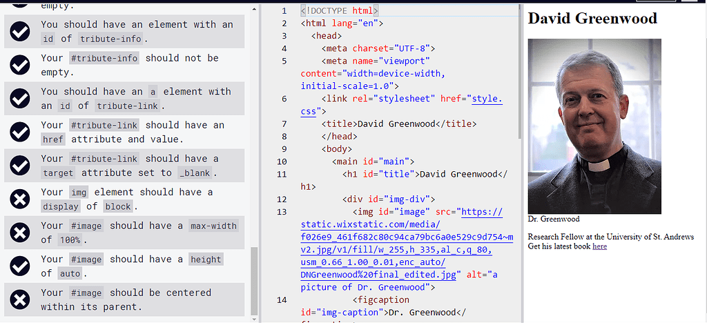 Tribute Page Image Help HTML CSS The FreeCodeCamp Forum