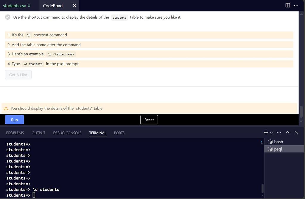 Learn SQL by Building a Student Database: Part 1 - Build a Student Database: Part 1 - Backend ...