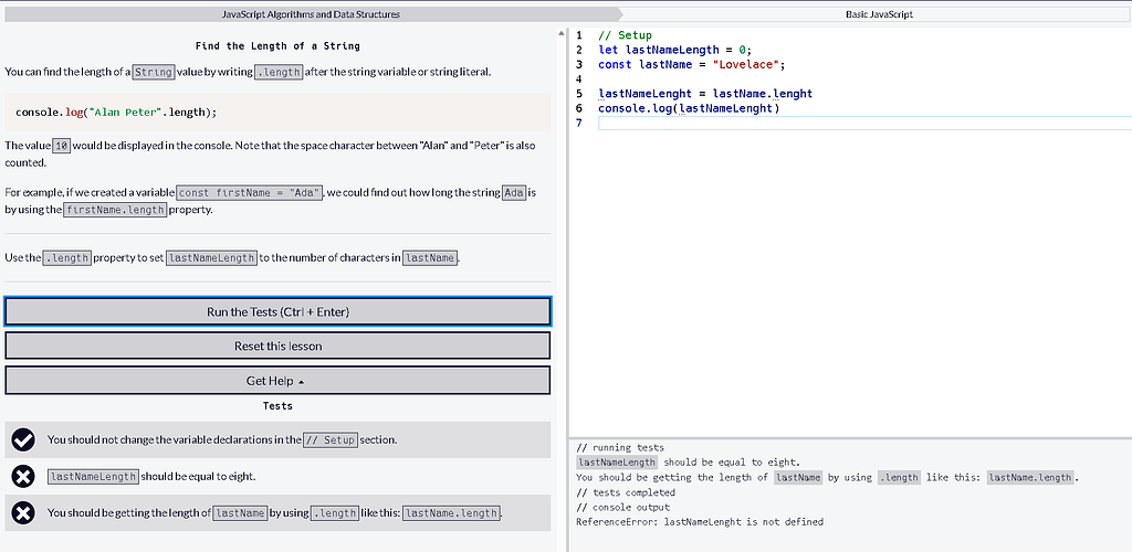 Basic JavaScript Find The Length Of A String JavaScript The