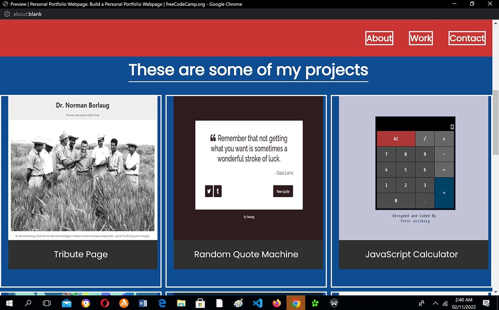Personal Portfolio Webpage - Build a Personal Portfolio Webpage - HTML-CSS - The freeCodeCamp Forum
