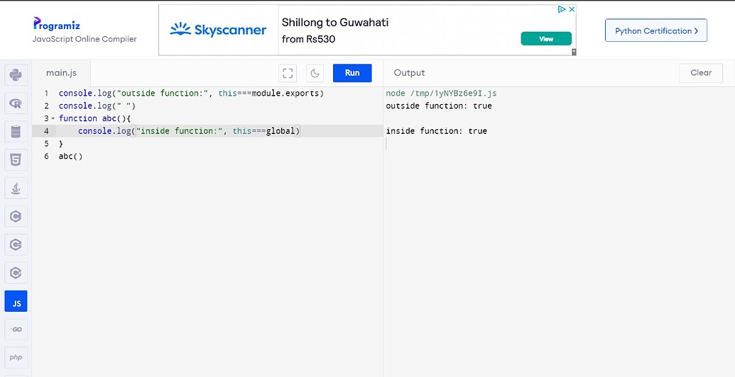 "this" keyword in Node.js environment - JavaScript - The freeCodeCamp Forum