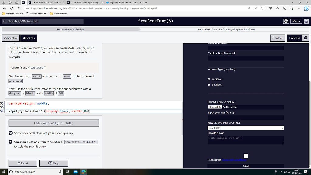 What am I doing wrong here? - HTML-CSS - The freeCodeCamp Forum