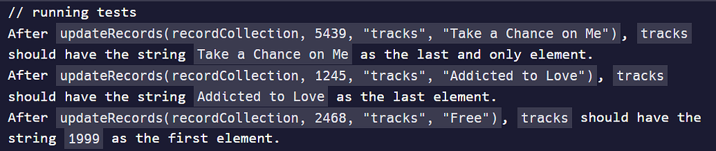 Basic JavaScript - Record Collection - JavaScript - The freeCodeCamp Forum