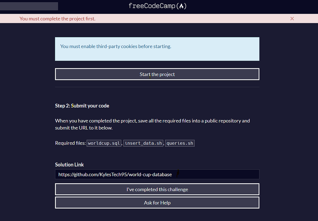 World Cup Database Project Submit The Freecodecamp Forum