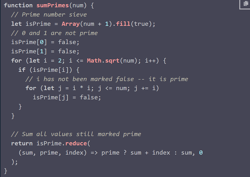 Prime Sieve Logic Javascript The Freecodecamp Forum 