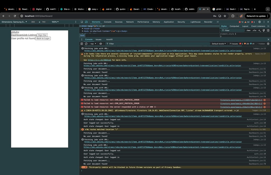 Firebase API is not working for me. I am trying to do login/sign up ...