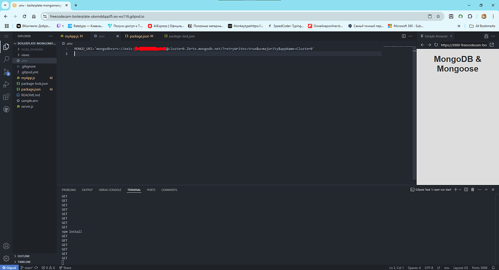 MongoDB and Mongoose - Install and Set Up Mongoose - JavaScript - The freeCodeCamp Forum