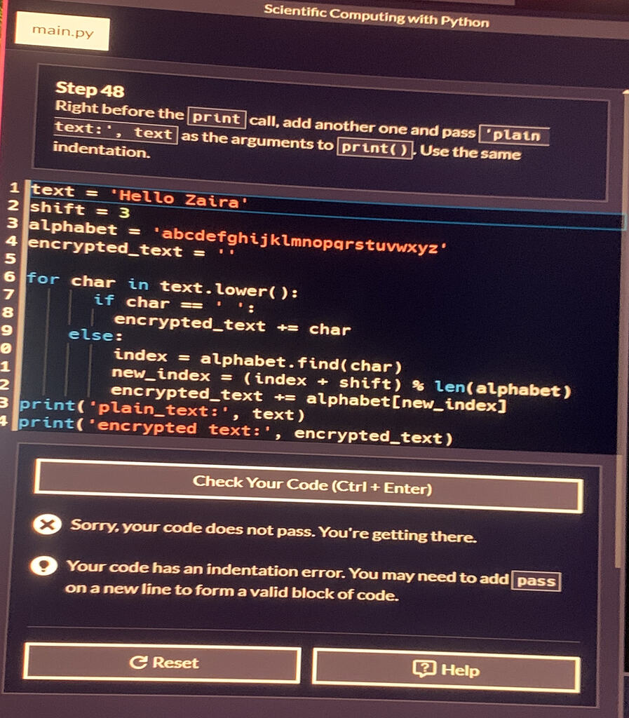 Course: Scientific Computing with Python Challenge: Step 48 - Caesar Cipher - Python - The ...