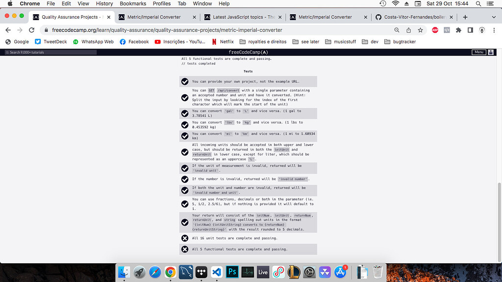 Quality Assurance Projects - Metric-Imperial Converter - JavaScript ...