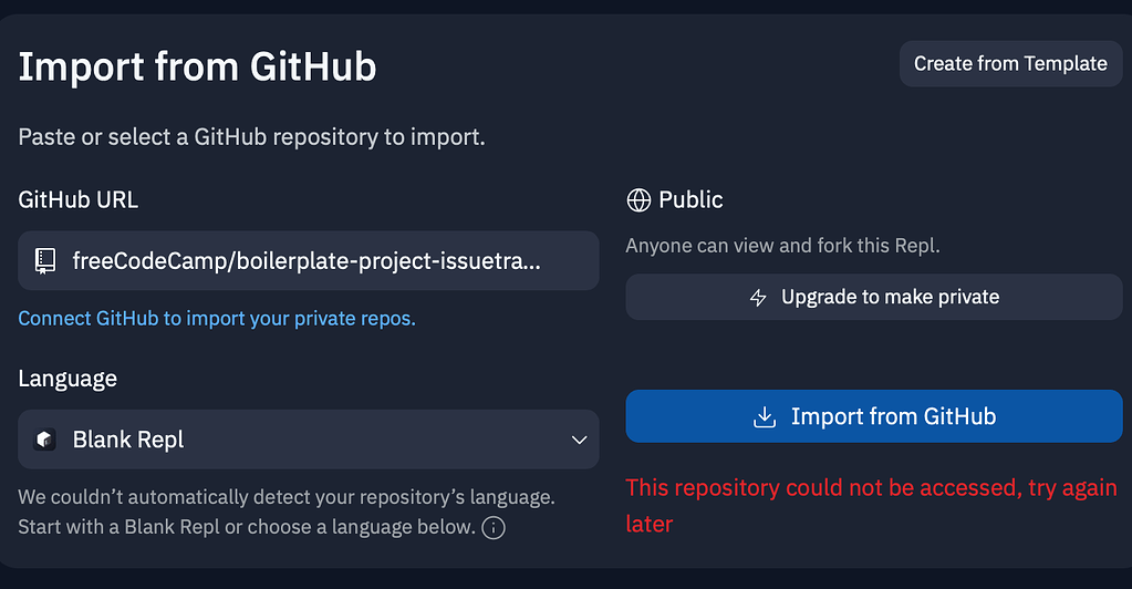 Quality Assurance Projects - Issue Tracker - can't import from GitHub - JavaScript - The ...