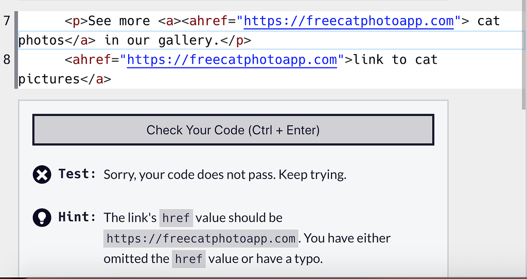 Learn Html By Building A Cat Photo App Step 12 Html Css The Freecodecamp Forum