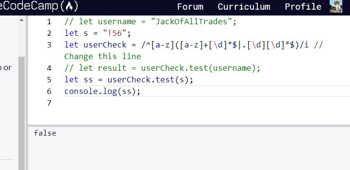 Regular Expressions Restrict Possible Usernames 2021 Javascript The Freecodecamp Forum