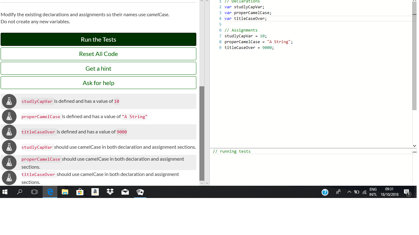 Hello I Cant Seem To Run The Tests Whenever I Press Run Test The Test Doesnt Run Javascript