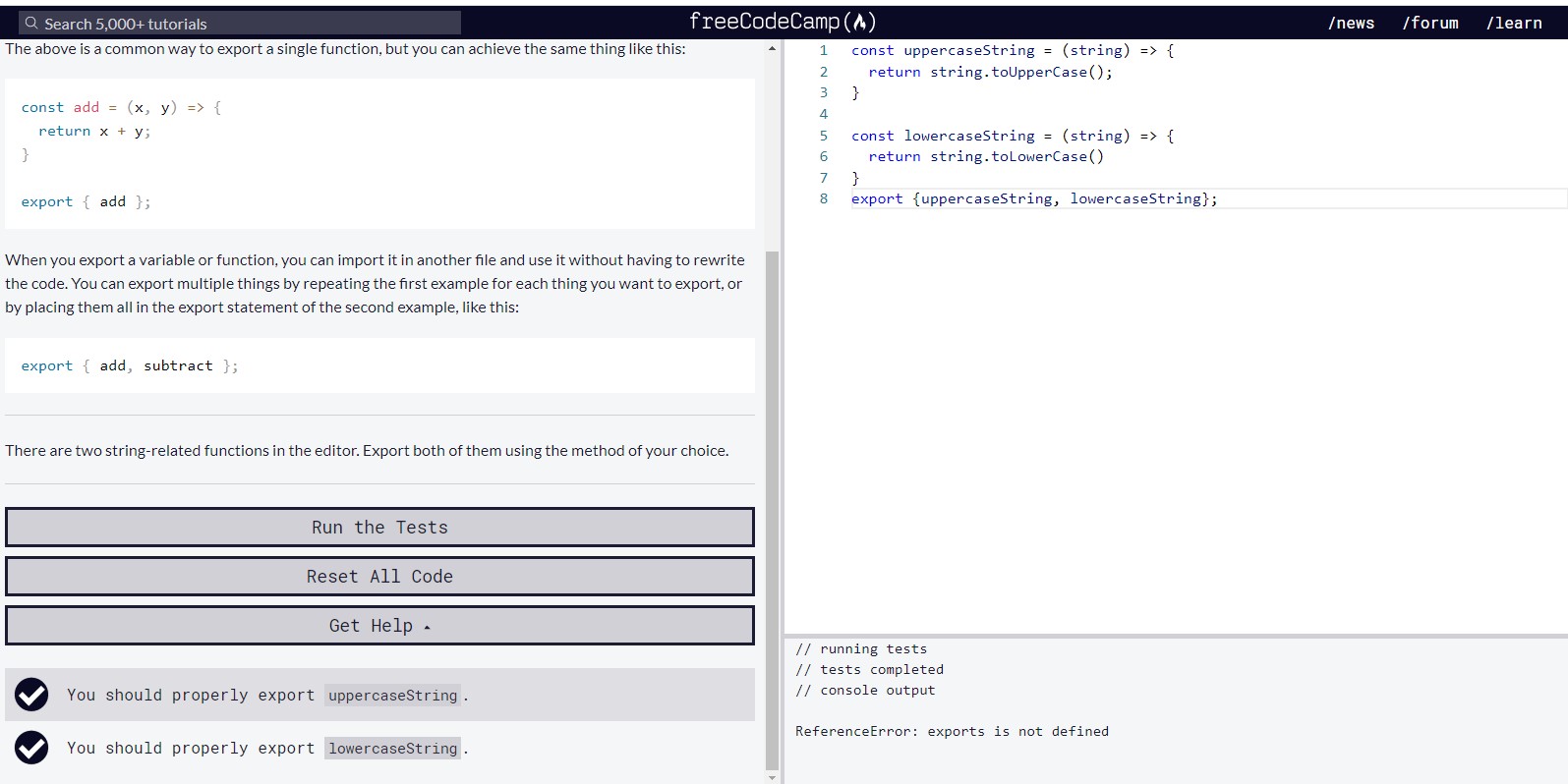 Reference Errors And Still Passing Tests Javascript The Freecodecamp Forum 9241