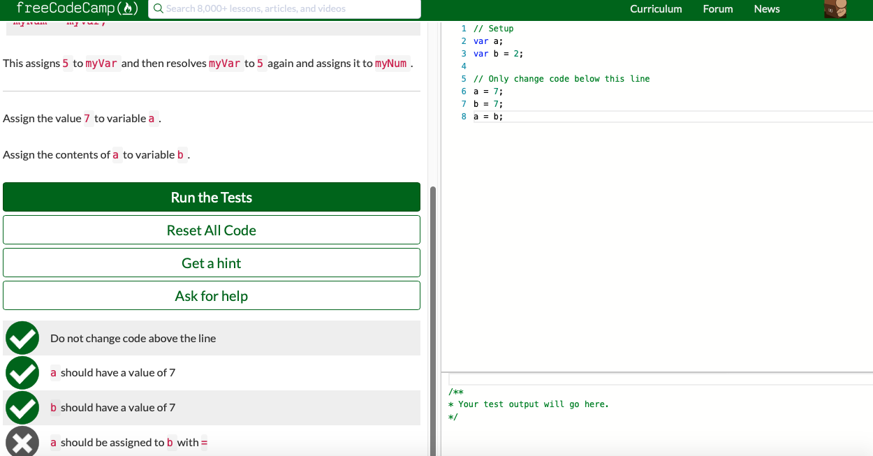 How To Assign One Variable To Another JavaScript The FreeCodeCamp Forum