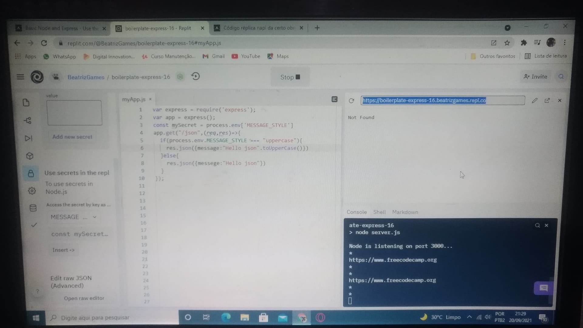 Código réplica napi da certo obrigado - JavaScript - The freeCodeCamp Forum