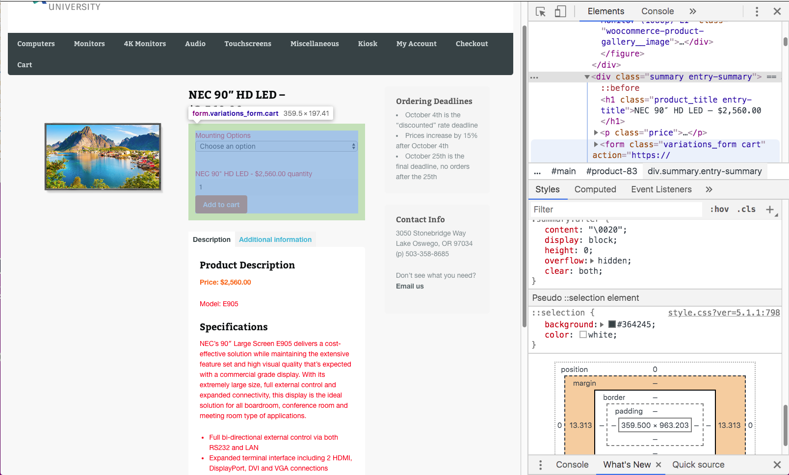 Help moving DIV in WooCommerce layout - HTML-CSS - The freeCodeCamp Forum Help moving DIV in WooCommerce layout - HTML-CSS - The freeCodeCamp Forum