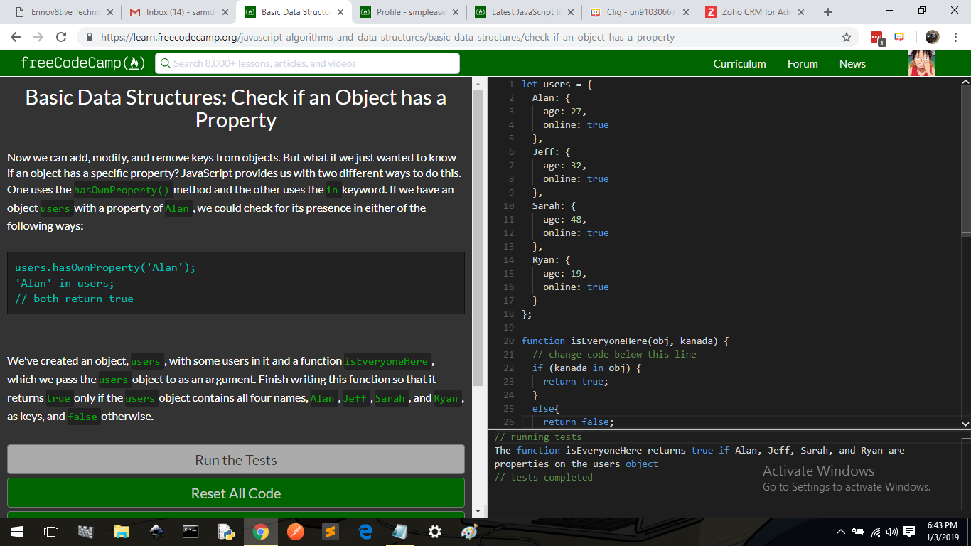 The Console Isn T Accepting My Solution Even Though I M Correct Javascript The Freecodecamp
