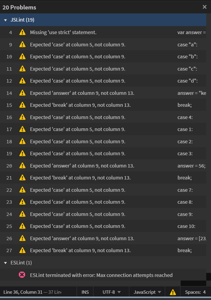 Why So Many Error Javascript The Freecodecamp Forum