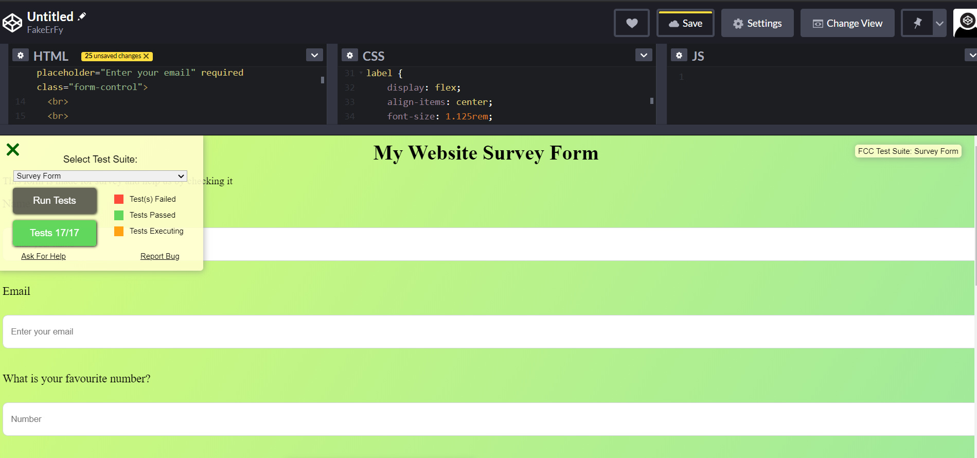 Build a Survey Form (css styling) - The freeCodeCamp Forum