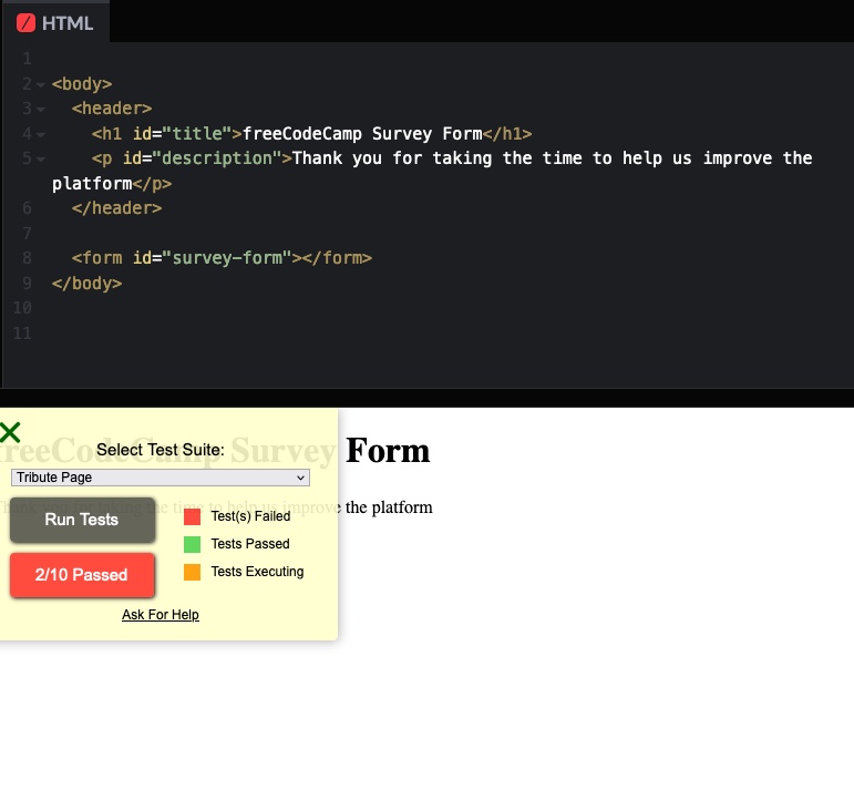 Survey Form User Story #3 - HTML-CSS - The freeCodeCamp Forum