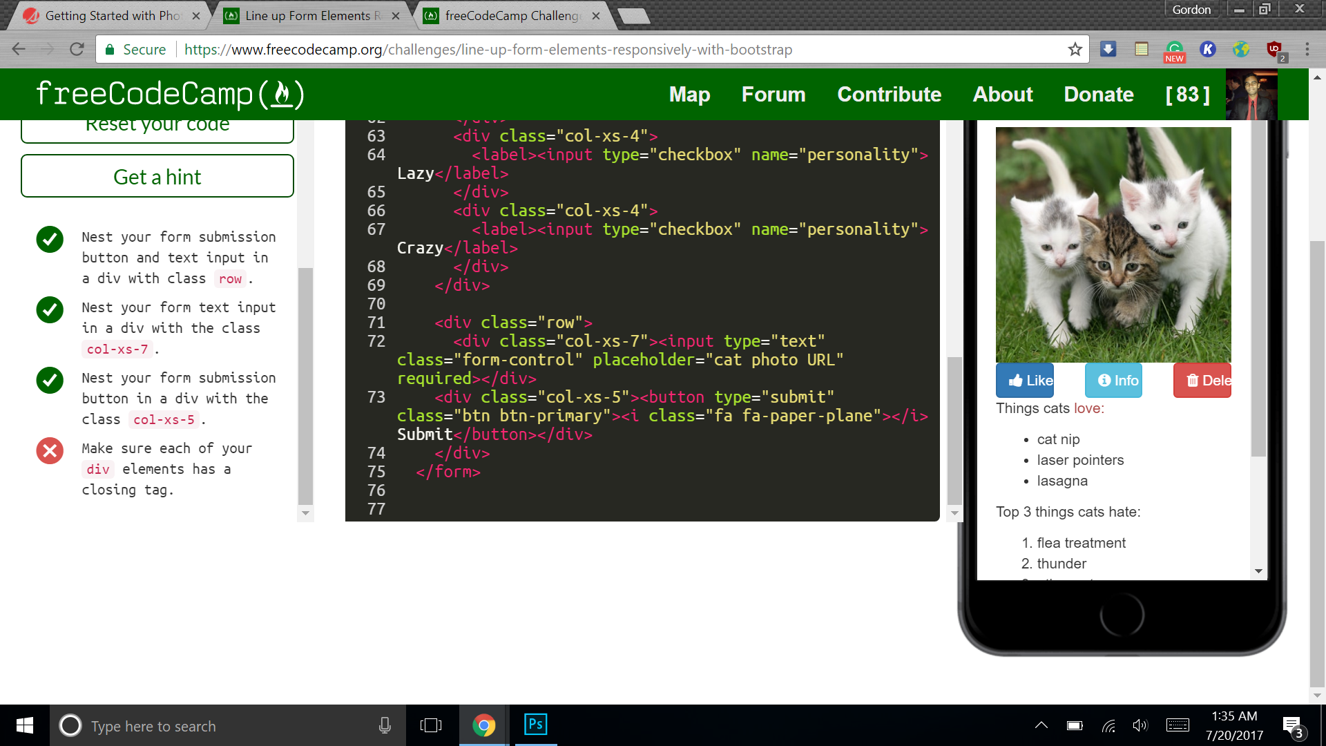 freeCodeCamp Challenge Guide: Line up Form Elements Responsively with ... freeCodeCamp Challenge Guide: Line up Form Elements Responsively with ...