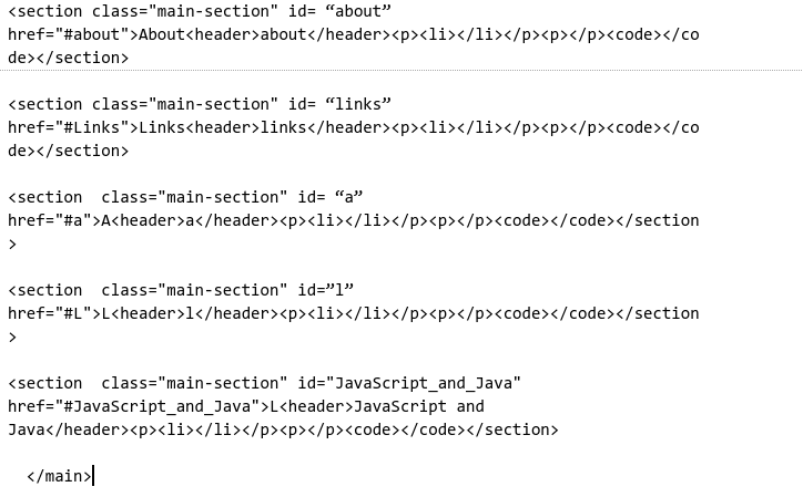 Technical Documentation Page: Failing User Stories 4, 8, 9, 10, 13, (14 and 15 - HTML-CSS - The ...