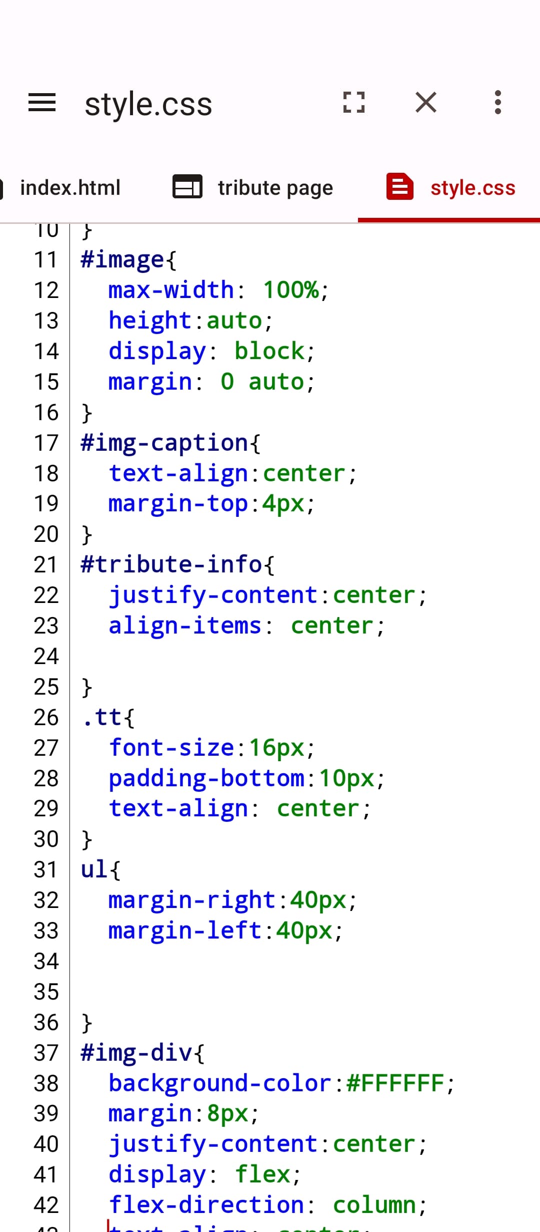 Tribute Page The Code Wont Pass Whats Wrong Html Css The Freecodecamp Forum