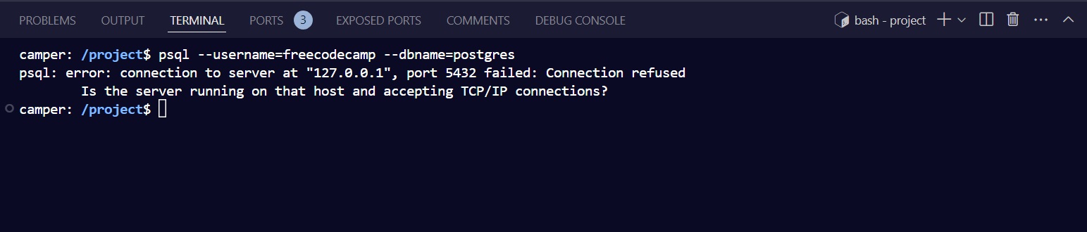 FreeCodeCamp VSCode Terminal - Backend Development - The freeCodeCamp Forum