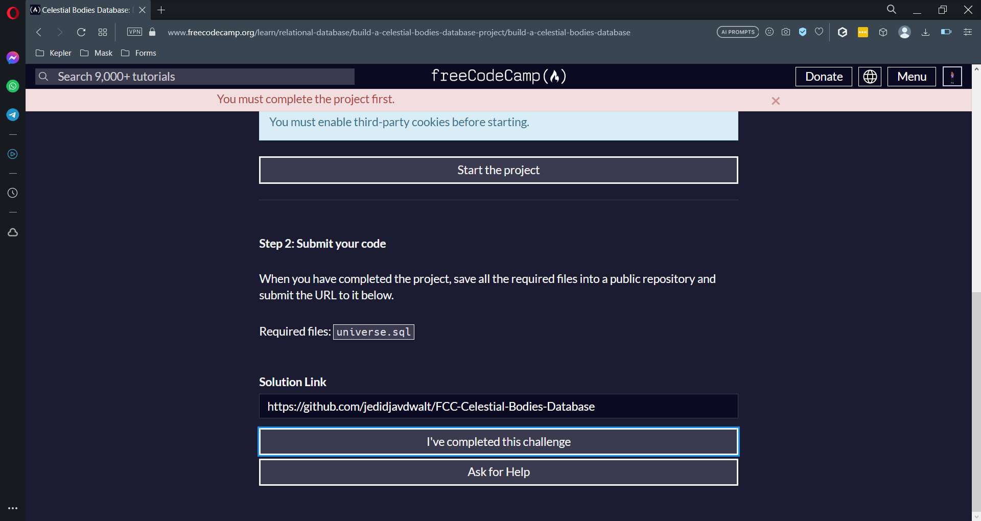 Celestial Bodies Database Build A Celestial Bodies Database Backend Development The