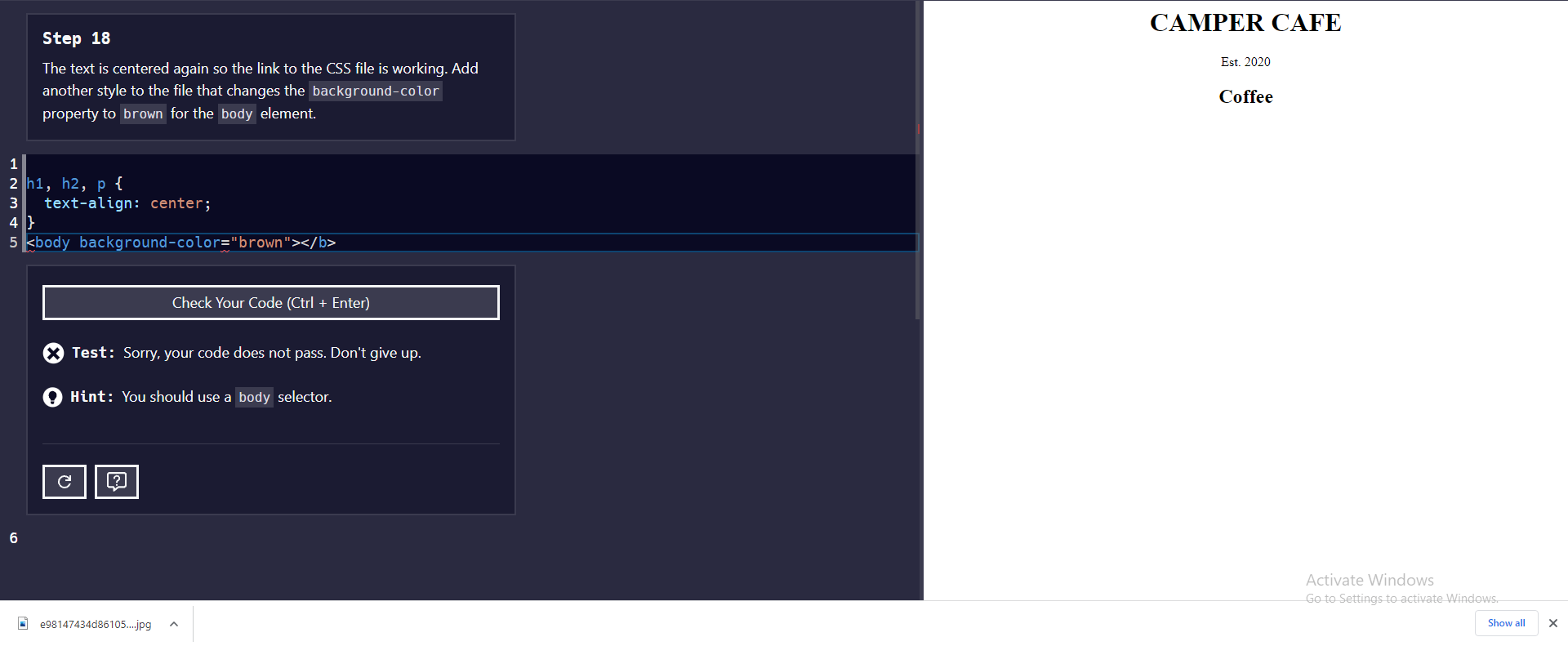 Learn Basic Css By Building A Cafe Menu Step 18 Html Css The
