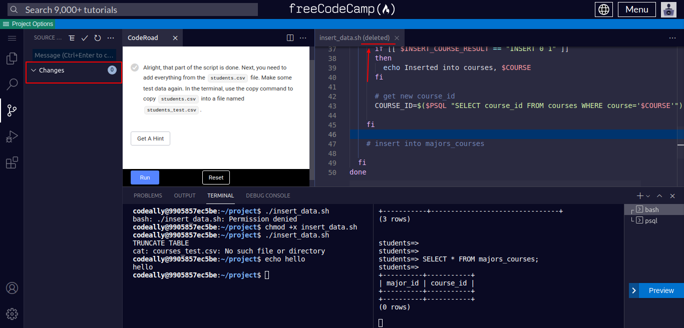 Changes are not kept at the CodeAlly IDE - freeCodeCamp Support - The freeCodeCamp Forum