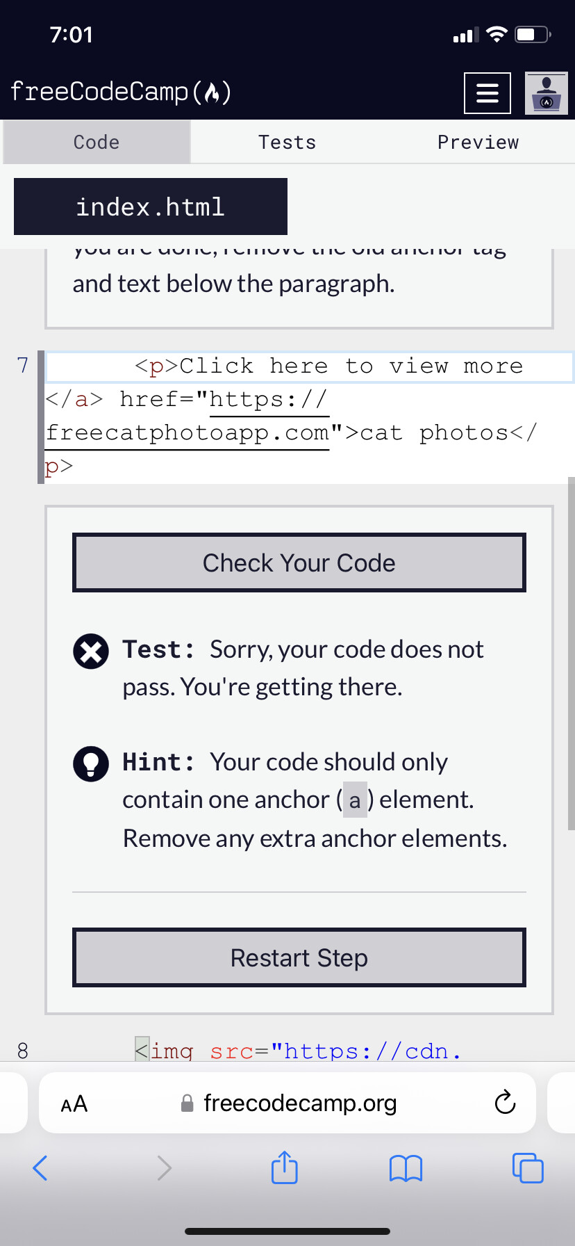 Step 12 Help Unable To Pass HTML CSS The FreeCodeCamp Forum