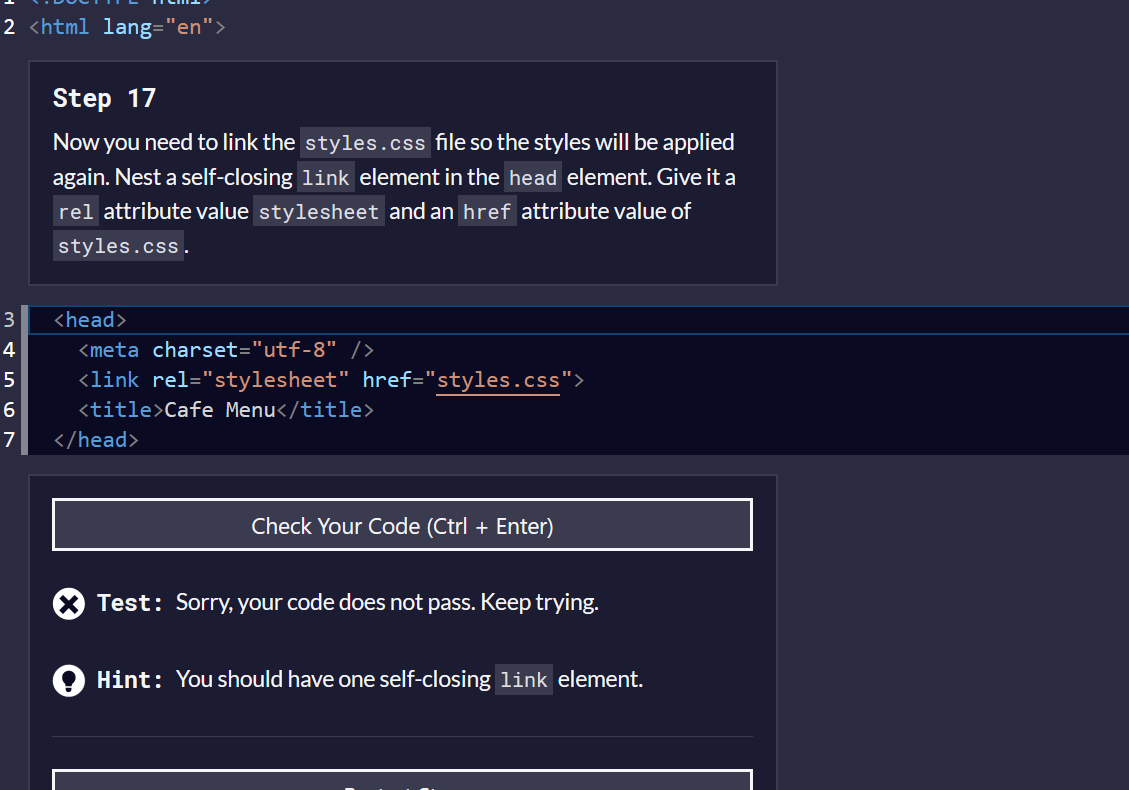 Learn Basic CSS By Building A Cafe Menu Step 17 HTML CSS The