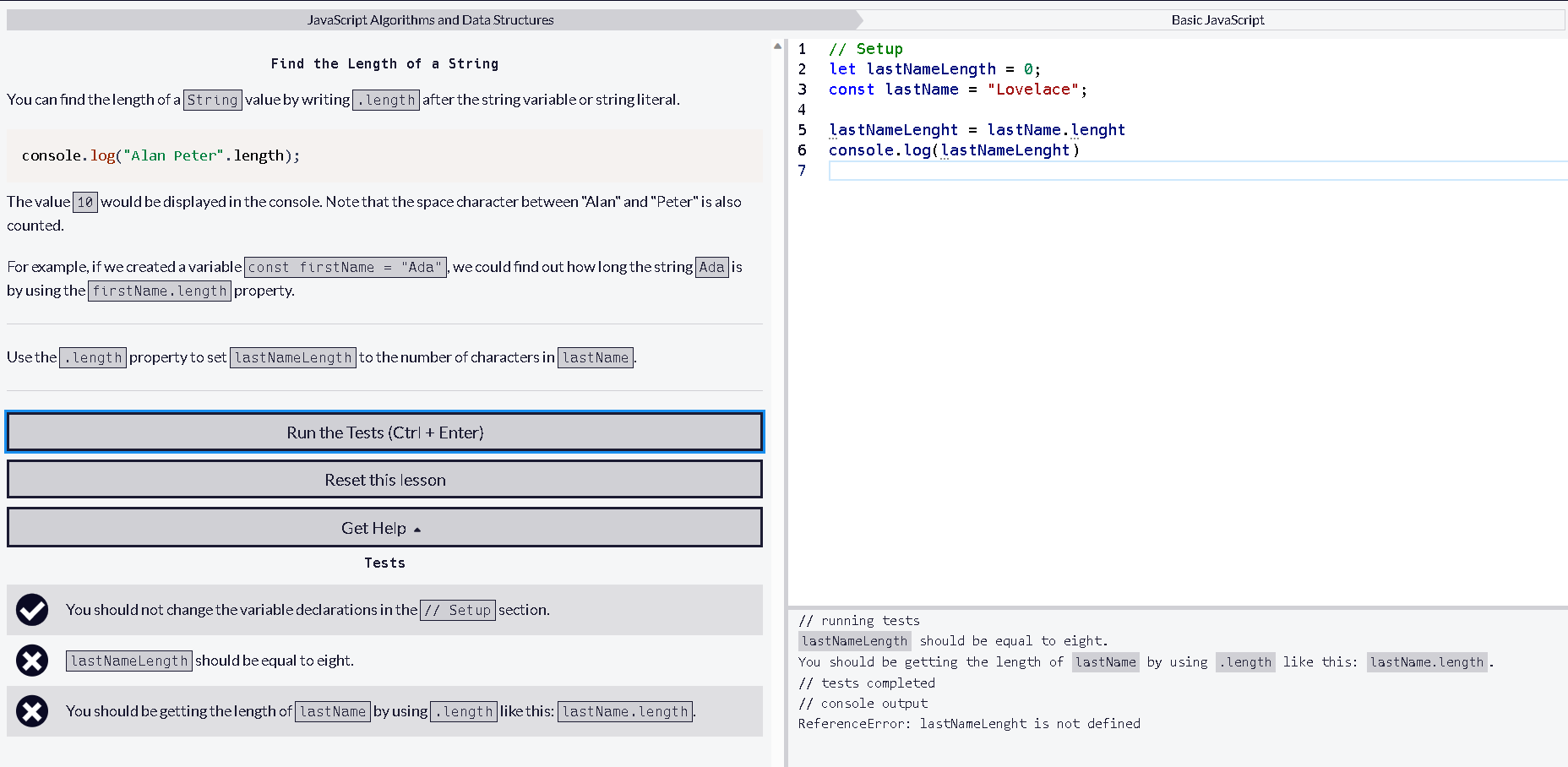 Basic JavaScript Find The Length Of A String JavaScript The 