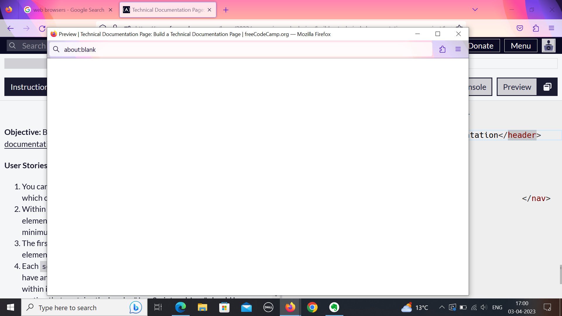 Technical Documentation Page Build A Technical Documentation Page Html Css The