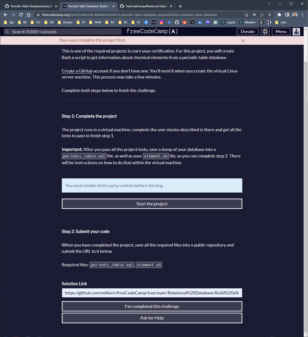 Periodic Table Database Build A Periodic Table Database Backend Development The