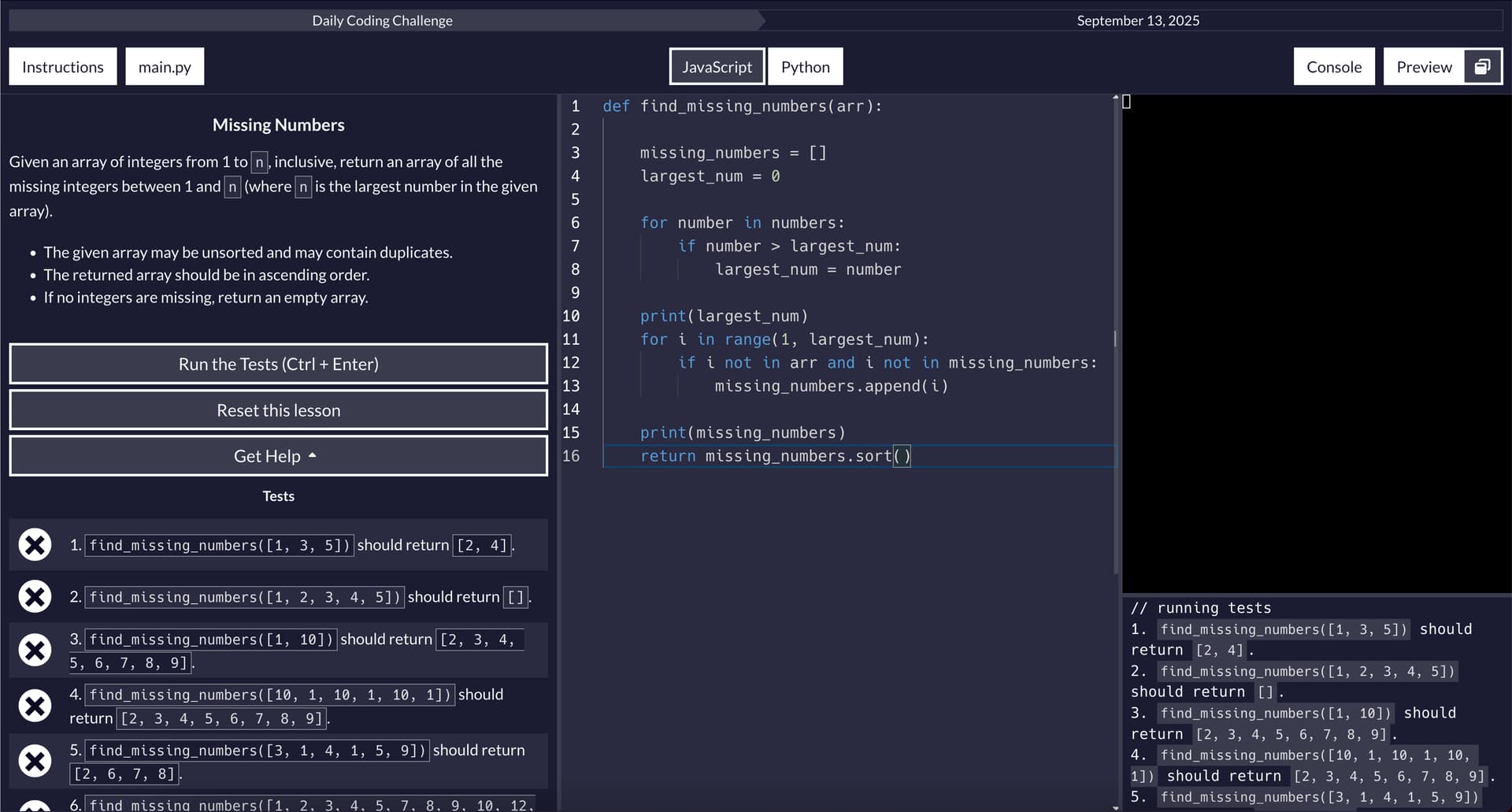 Sept. 13 Daily Coding Challenge in Python - Python - The freeCodeCamp Forum